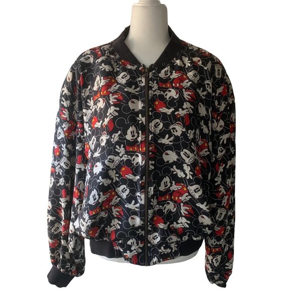 Disney | Jackets & Coats | Vintage 9s Disney Bomber Jacket Mickey Mouse ...